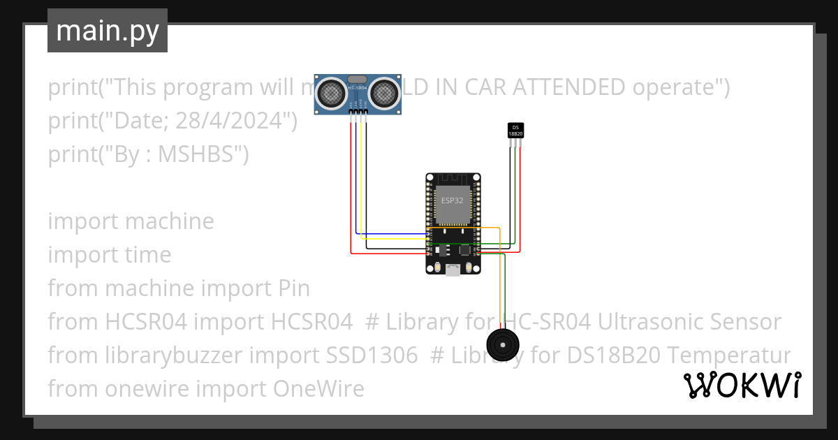 CHILDCAR.py - Wokwi ESP32, STM32, Arduino Simulator
