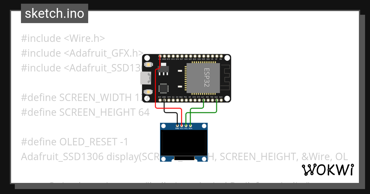 esp 32 scrolling text in eng - Wokwi ESP32, STM32, Arduino Simulator