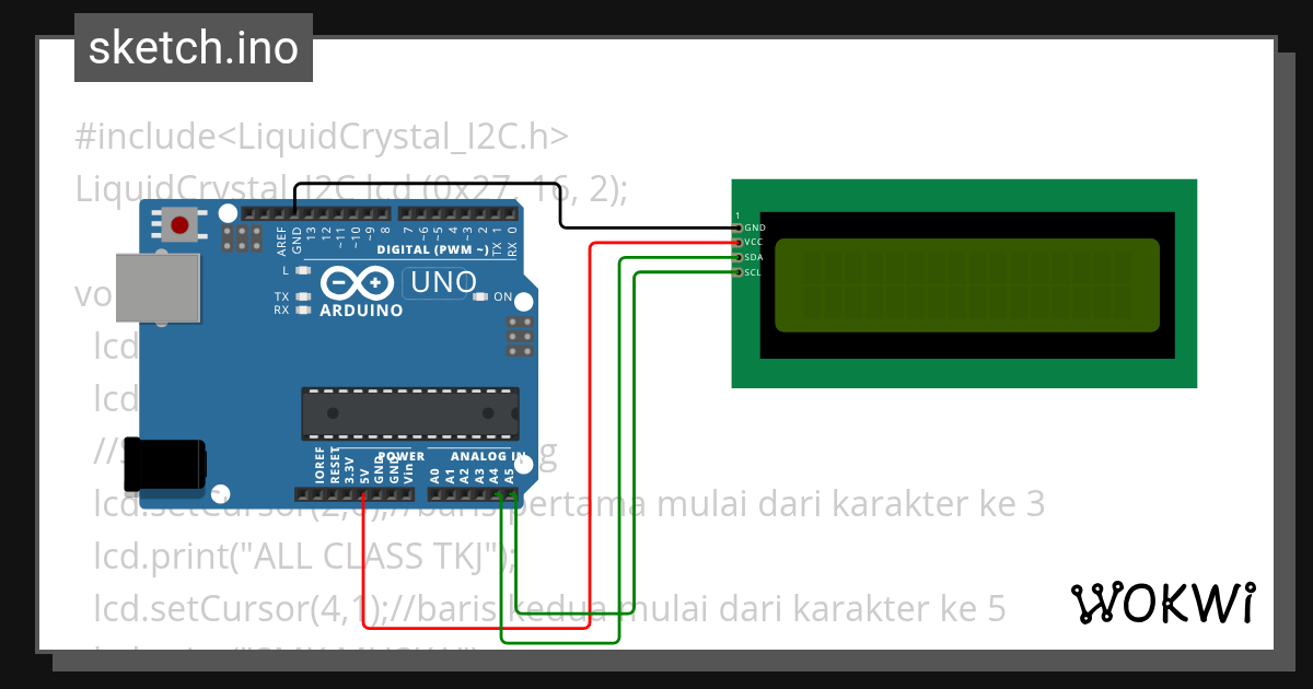 16x2 - Wokwi ESP32, STM32, Arduino Simulator