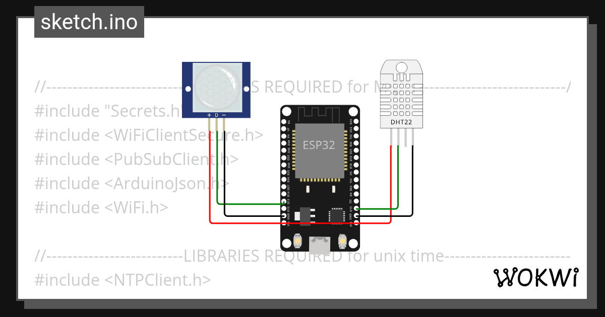 AWS IoT Core - DEMO - Wokwi ESP32, STM32, Arduino Simulator