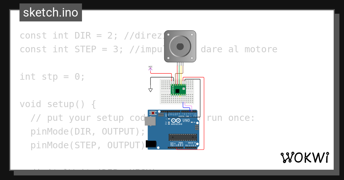Motore Passo Passo Wokwi Esp32 Stm32 Arduino Simulator 