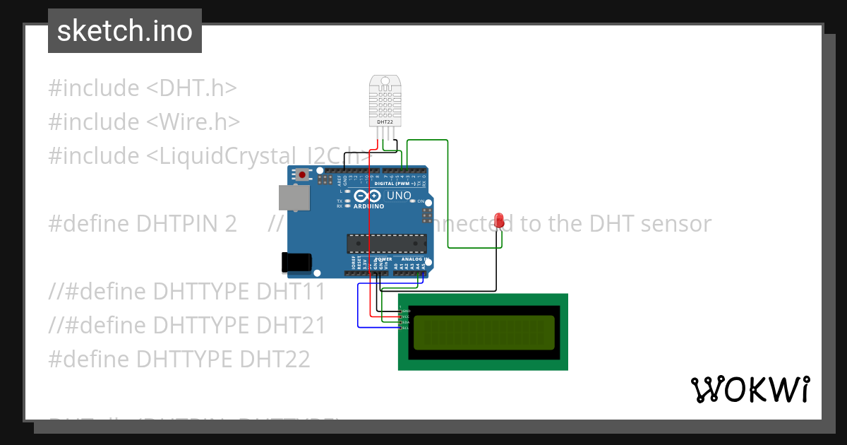 DHT LCD MONITOR Copy (2) - Wokwi ESP32, STM32, Arduino Simulator