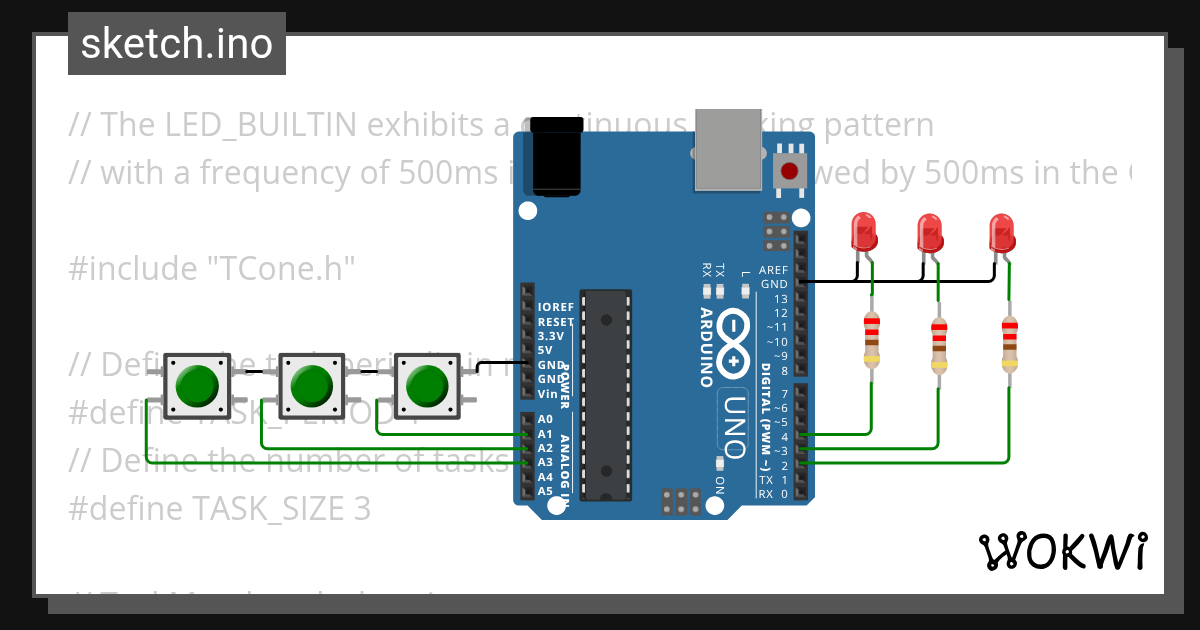 TCone: multi-toggle - Wokwi ESP32, STM32, Arduino Simulator