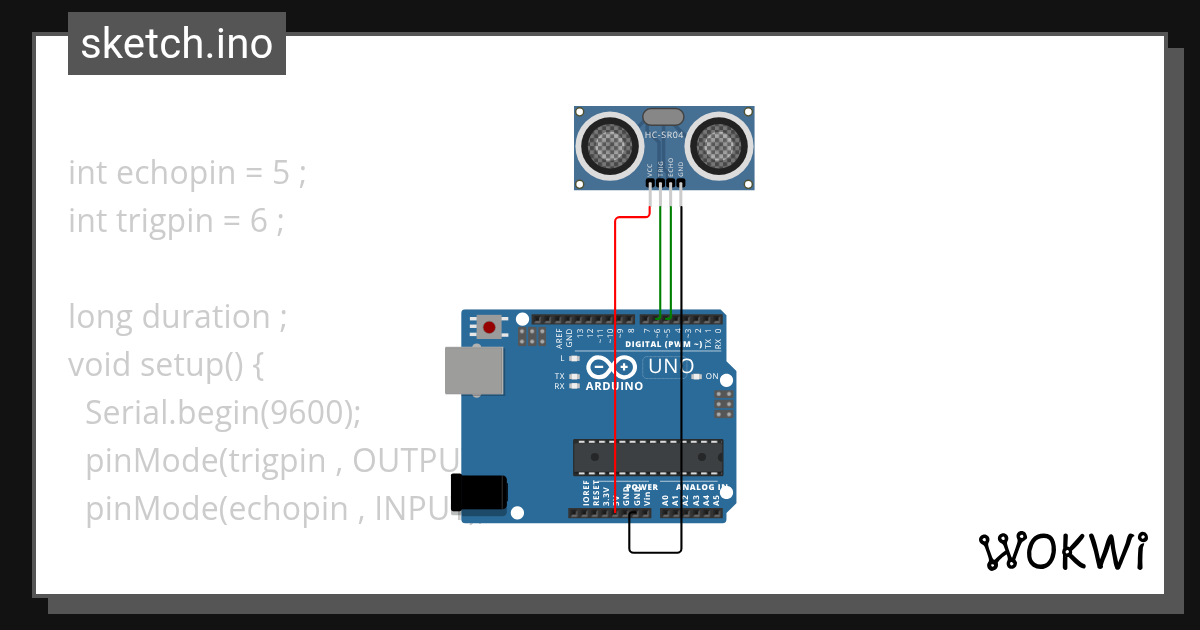 ultra_sonic_sensor - Wokwi ESP32, STM32, Arduino Simulator