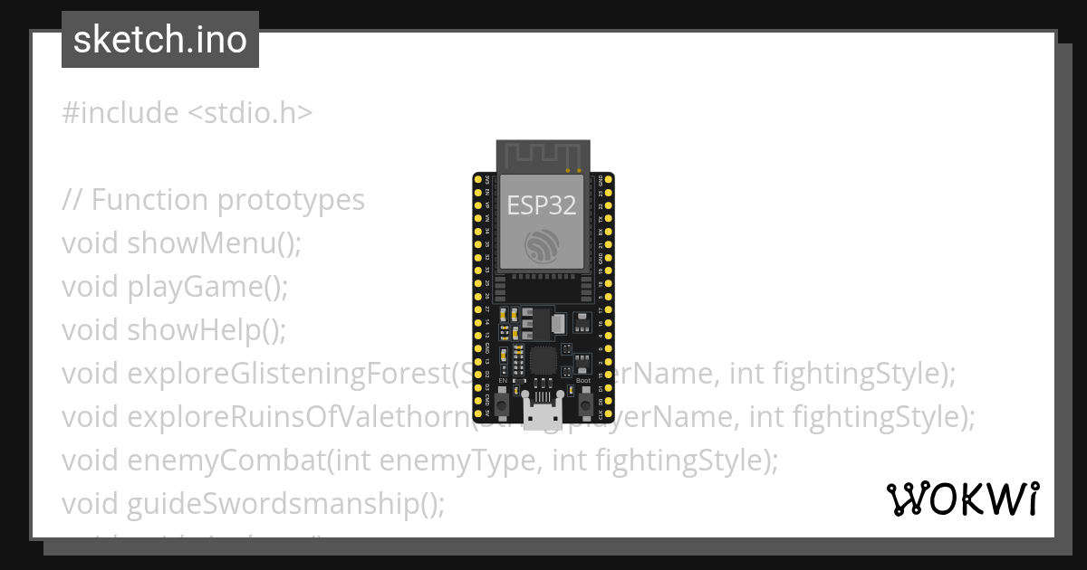 The Scorched Song of Baelfire Copy (4) - Wokwi ESP32, STM32, Arduino Simulator