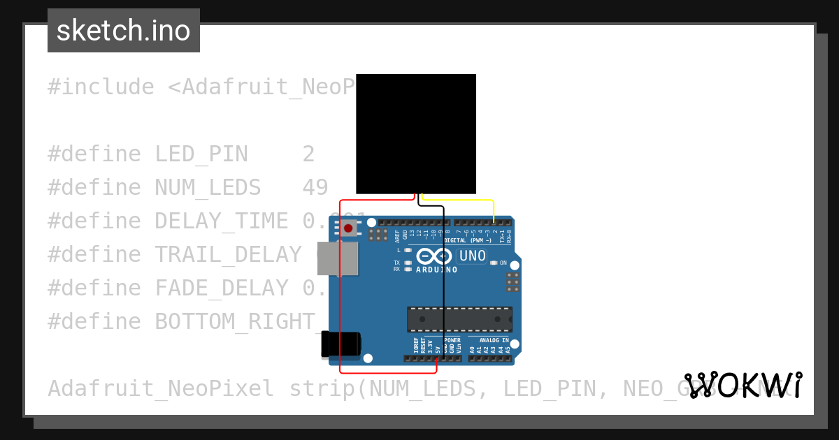 Dennis Ken Project Snaking Lights Wokwi Esp32 Stm32 Arduino Simulator 8556