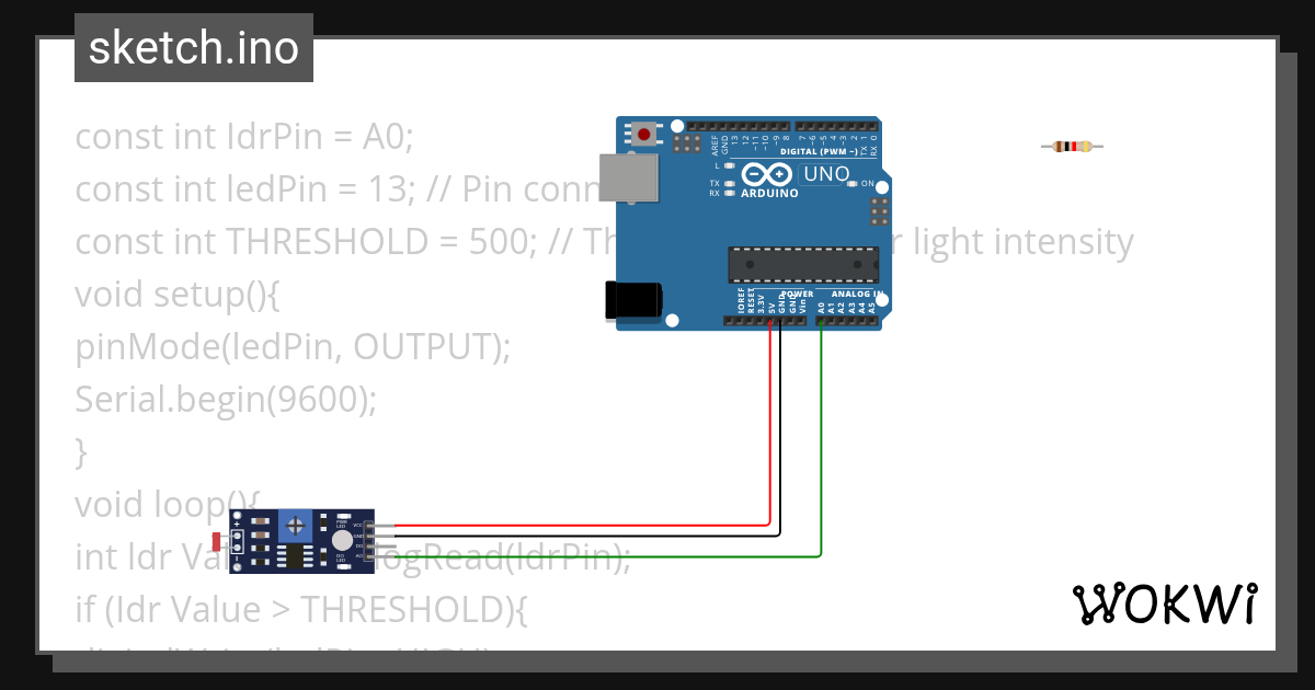 Ldr Wokwi Esp32 Stm32 Arduino Simulator