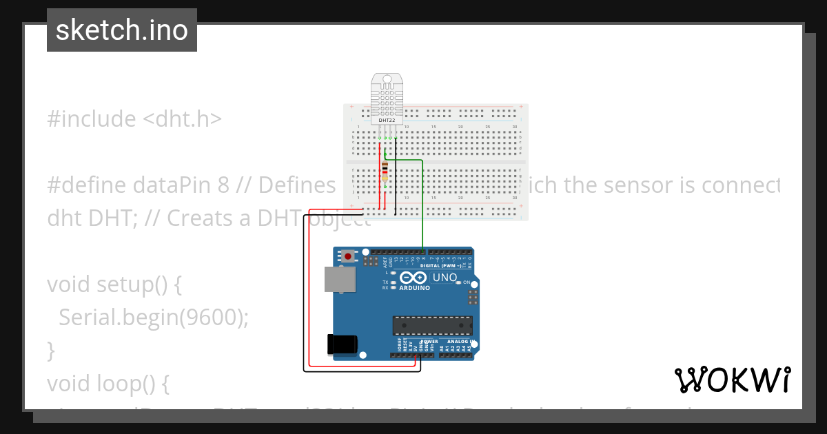Temperature Sensor - Wokwi ESP32, STM32, Arduino Simulator