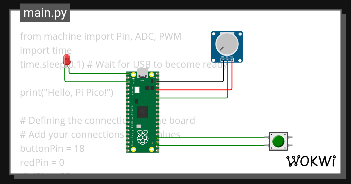 PWM LED - Wokwi ESP32, STM32, Arduino Simulator