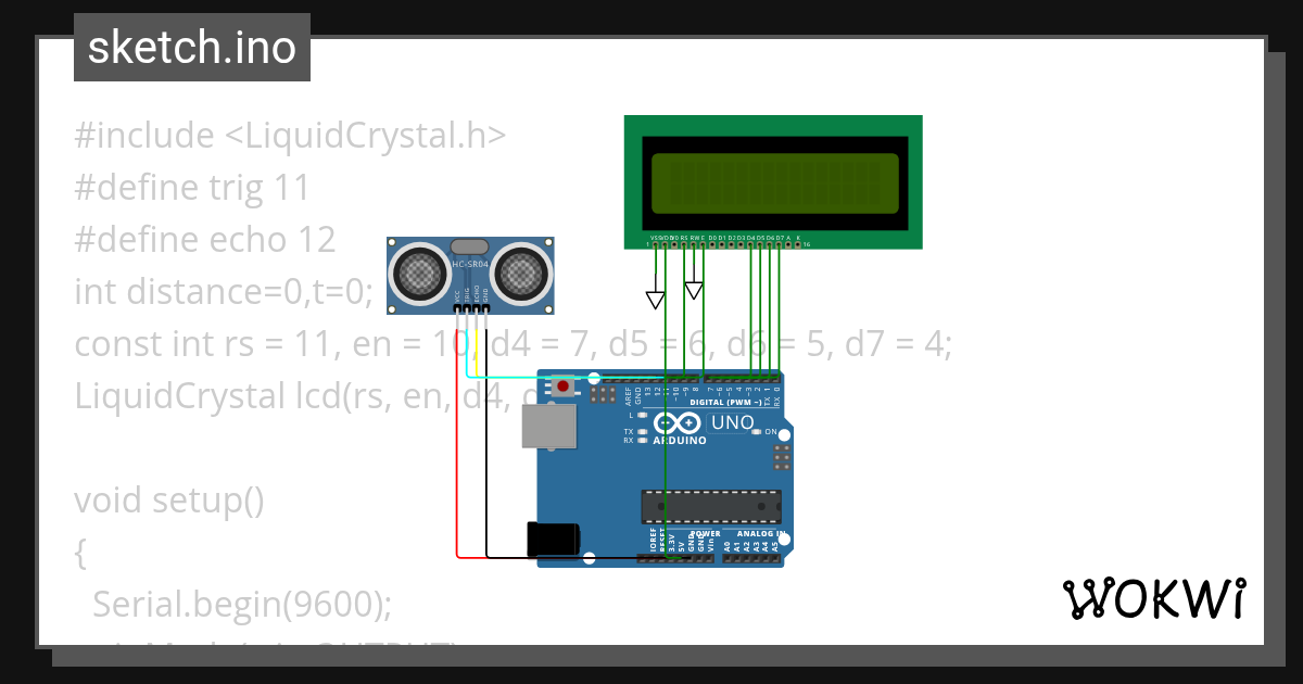 pro1.ultrasonic - Wokwi ESP32, STM32, Arduino Simulator