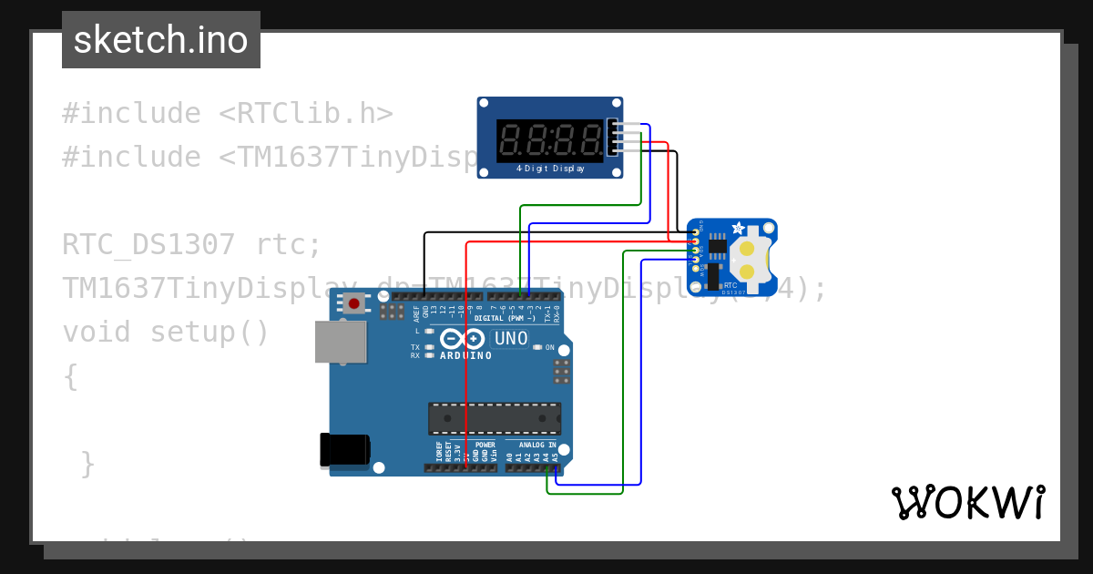 Rtc 7 Segments Wokwi Esp32 Stm32 Arduino Simulator