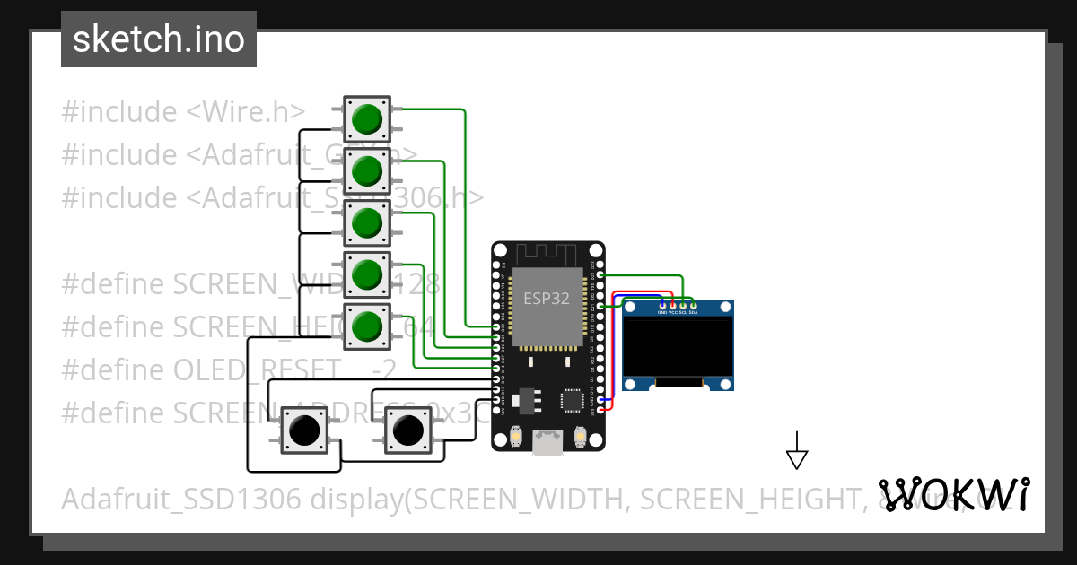 esp32 oled- simple Copy (3) - Wokwi ESP32, STM32, Arduino Simulator
