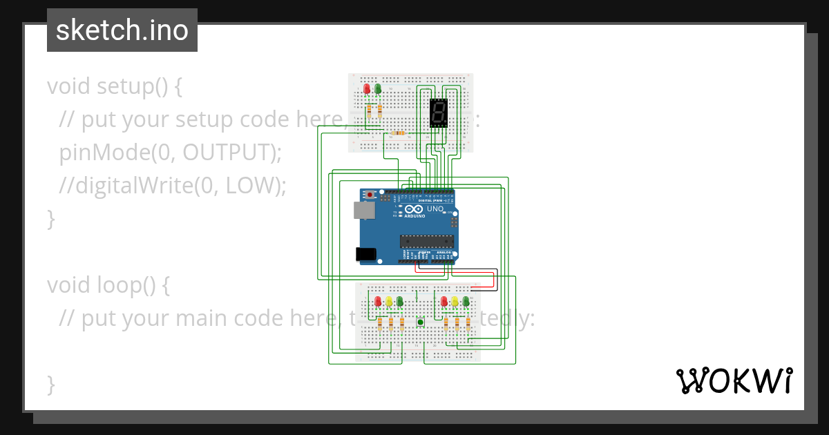 Semáforo Duplo Com Botão Wokwi Esp32 Stm32 Arduino Simulator 