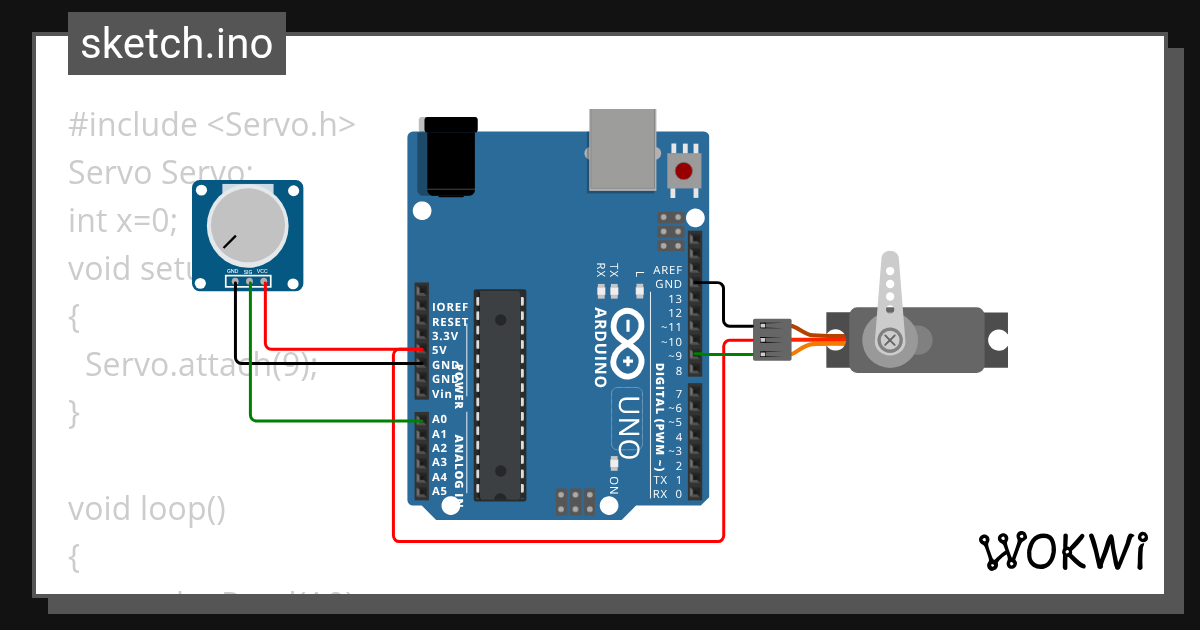 Controlling Servo Motor With Potentiometer Wokwi Esp32 Stm32 Arduino Simulator 8305