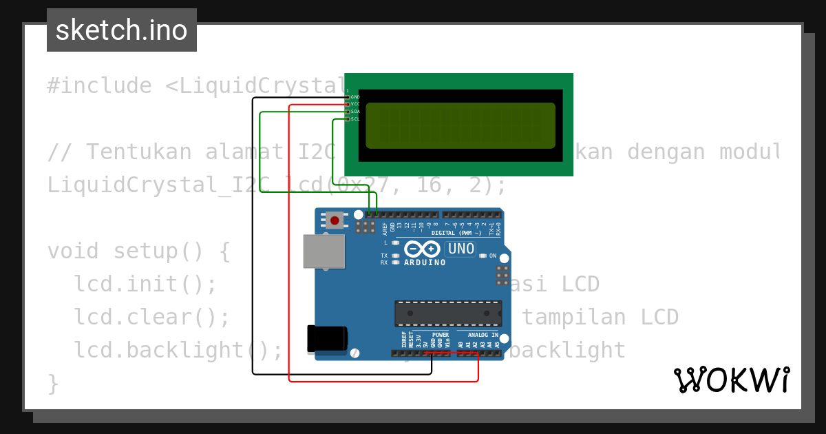 Lcd L2c Mroby Wokwi Esp32 Stm32 Arduino Simulator