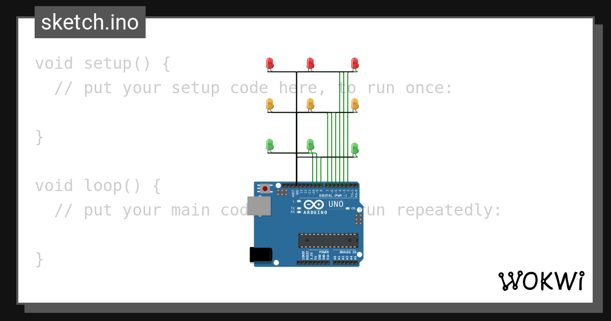 Lampu Merah Wokwi Esp32 Stm32 Arduino Simulator