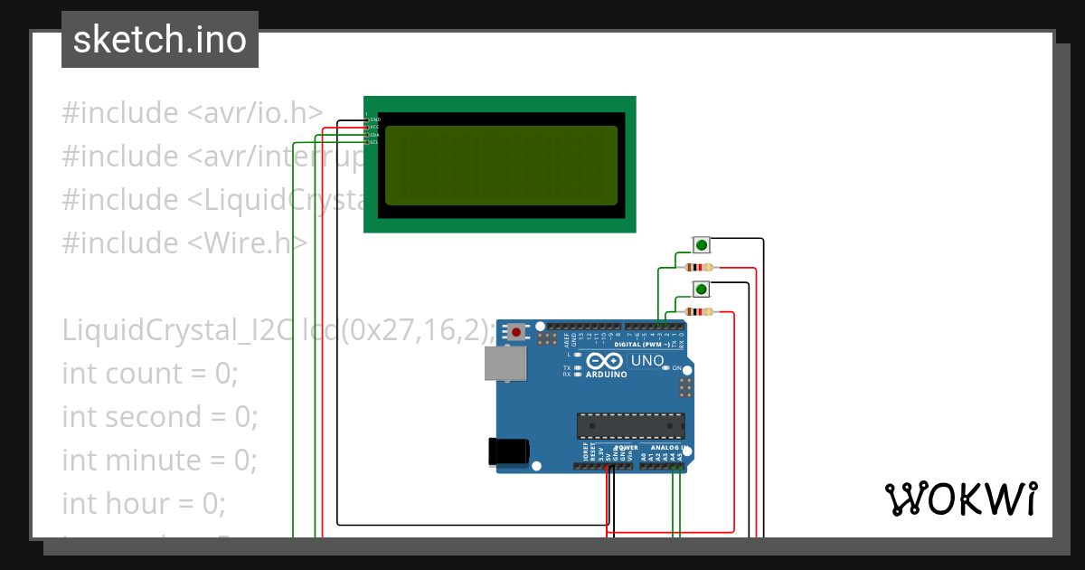 Stopwatch - Wokwi ESP32, STM32, Arduino Simulator
