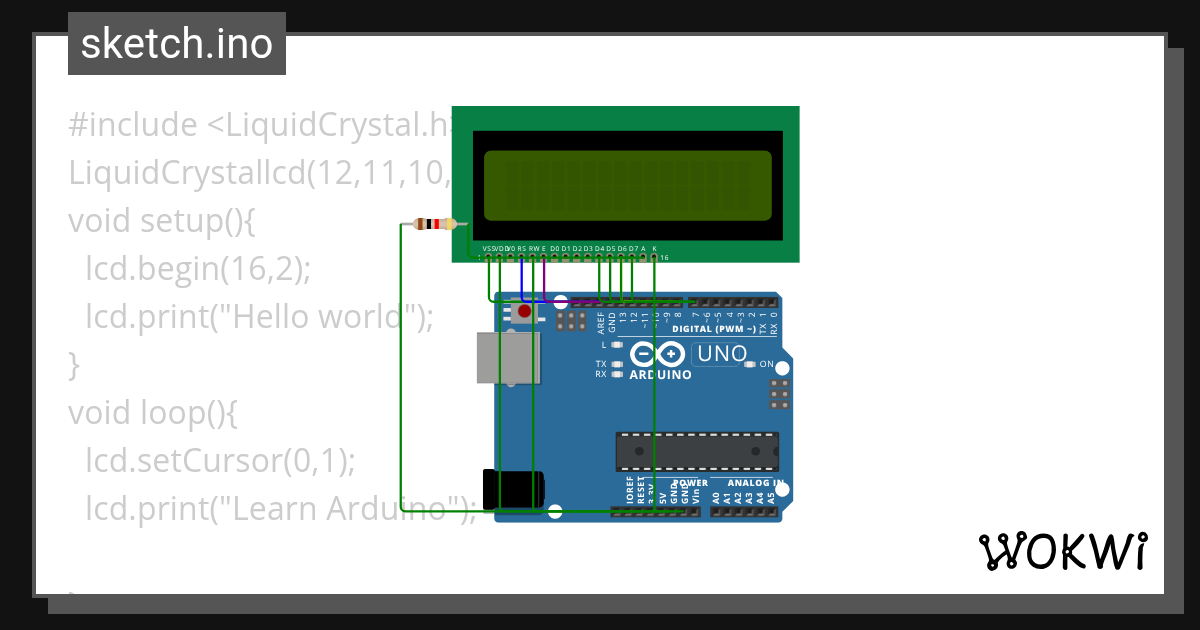 lcd - Wokwi ESP32, STM32, Arduino Simulator