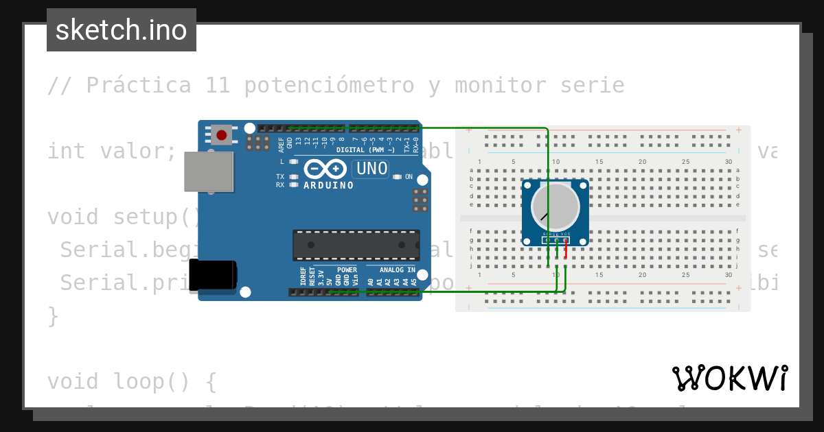 11 Potenciometro Y Monitor Serie Wokwi Esp32 Stm32 Arduino Simulator 4573