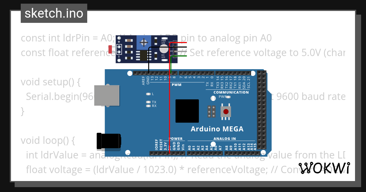 Ldr Wokwi Esp32 Stm32 Arduino Simulator 