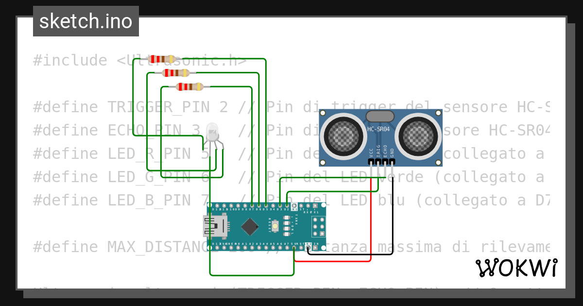 Alarm Led Bar Wokwi Esp32 Stm32 Arduino Simulator