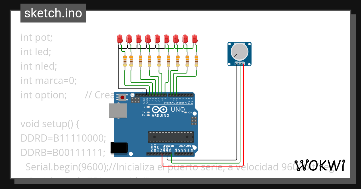 Ejercicio 7 Lee puerto serie - Wokwi ESP32, STM32, Arduino Simulator