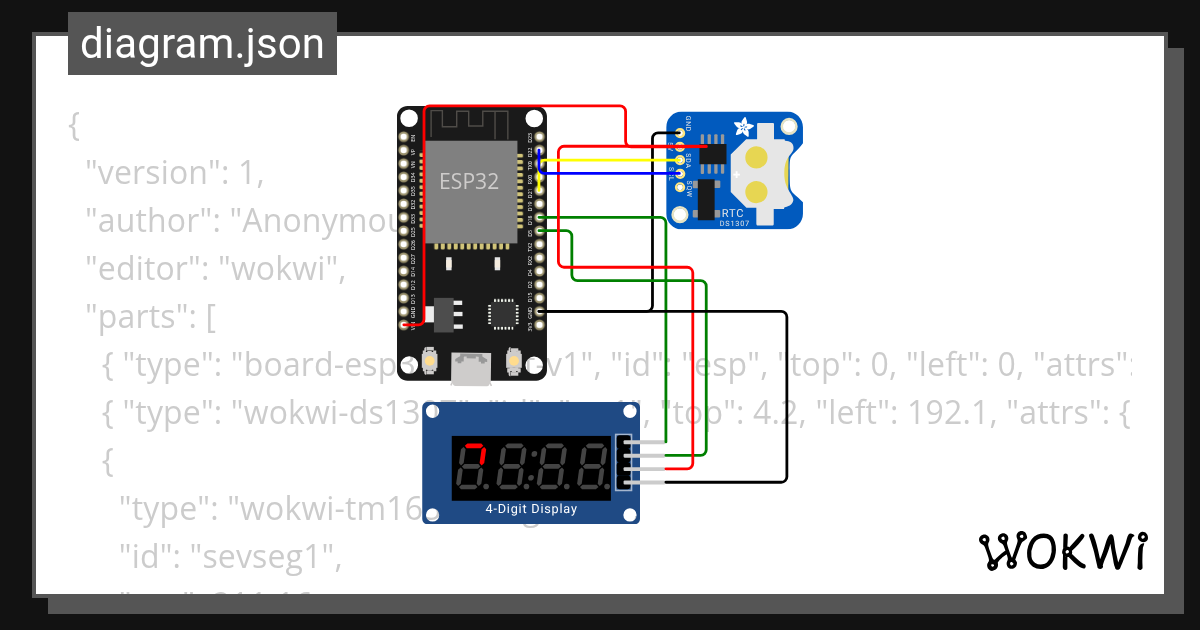 Digital_clock - Wokwi ESP32, STM32, Arduino Simulator