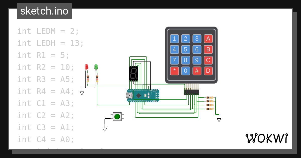 Latihan Key Number Wokwi Esp32 Stm32 Arduino Simulator