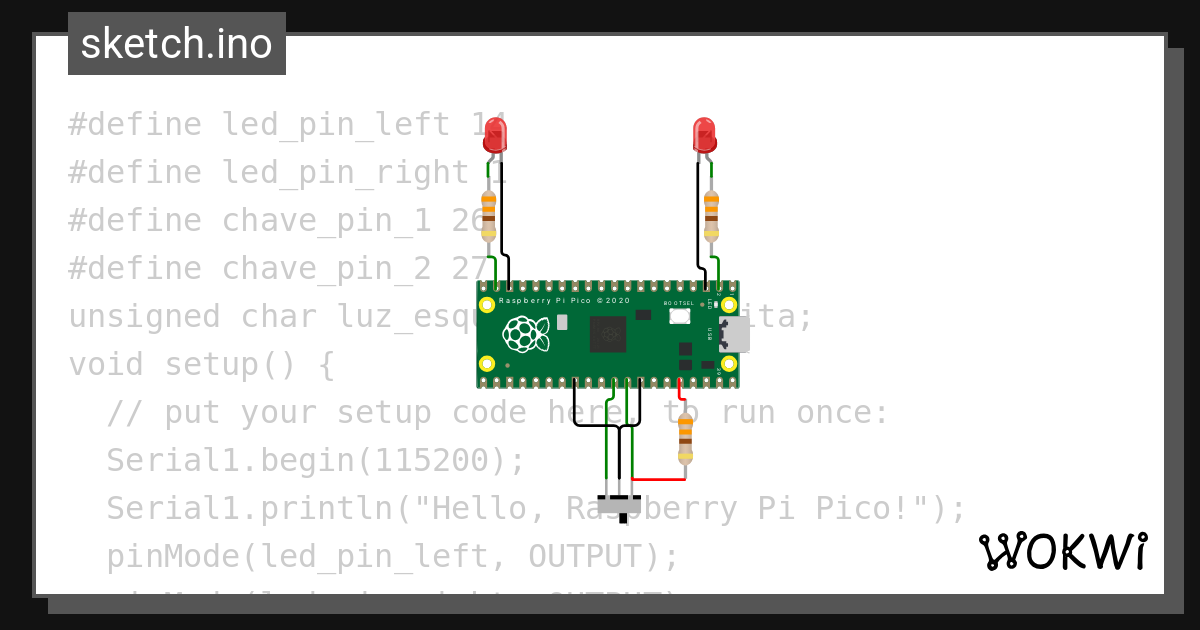 Seta Com So Uma Chave Wokwi Esp32 Stm32 Arduino Simulator 3700
