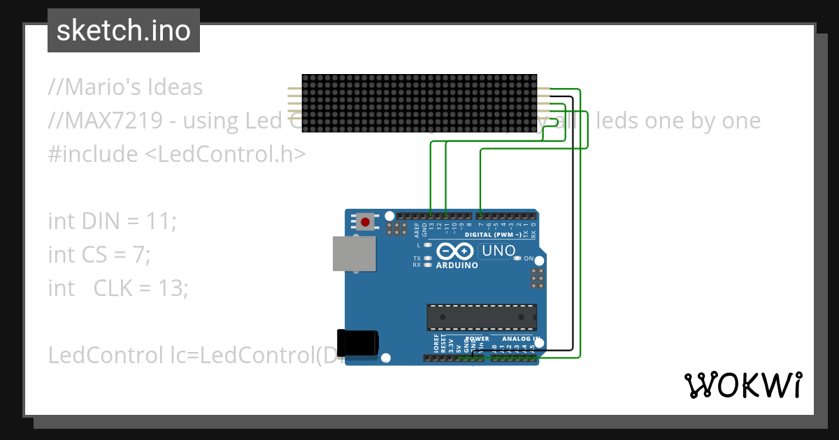 Max7219 Wokwi Esp32 Stm32 Arduino Simulator