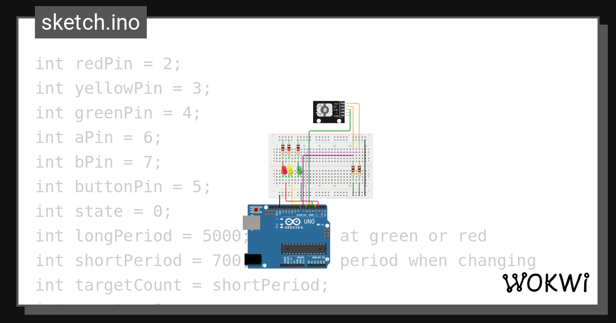 Traffic Signal Wokwi Esp32 Stm32 Arduino Simulator 1965