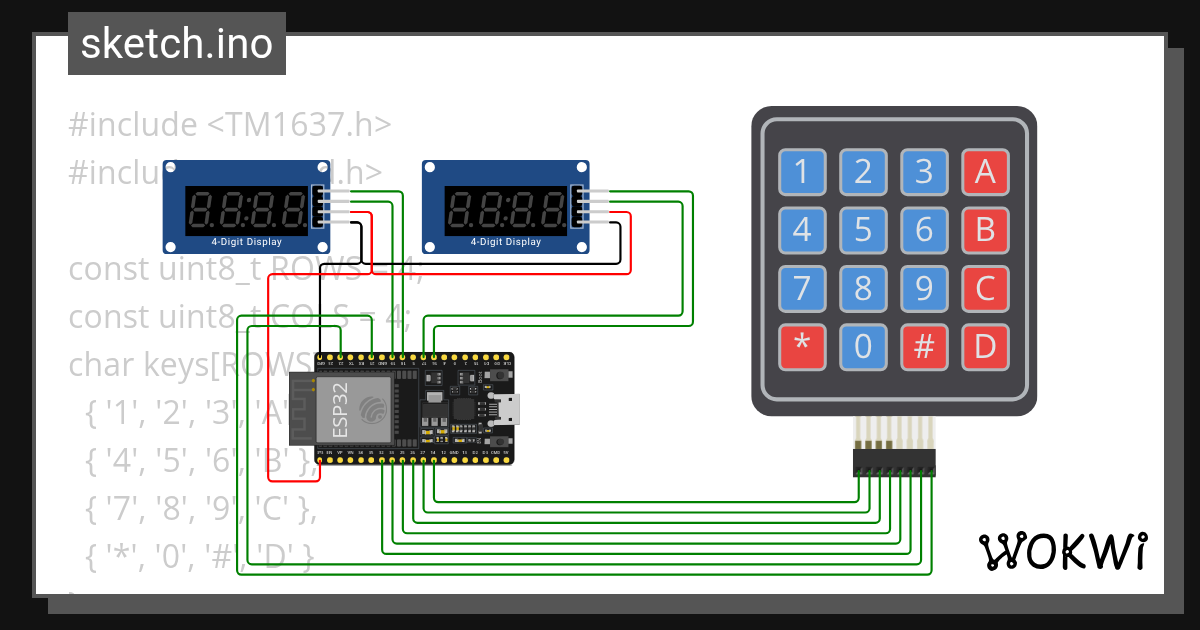 Dualtm16xxdisplay Rev2 Wokwi Esp32 Stm32 Arduino Simulator