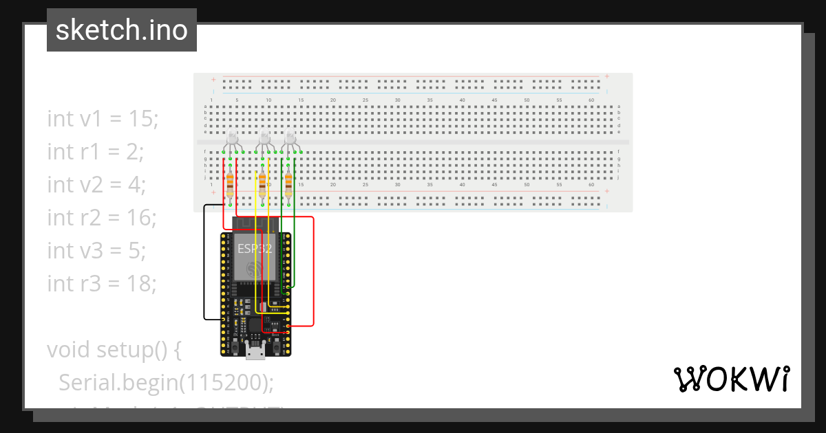 Semaforo RGB - Wokwi ESP32, STM32, Arduino Simulator