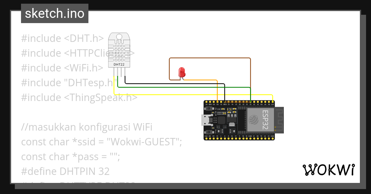 LatihanUjikom - Wokwi ESP32, STM32, Arduino Simulator