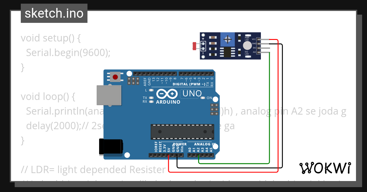 Ldr Wokwi Esp32 Stm32 Arduino Simulator 9912