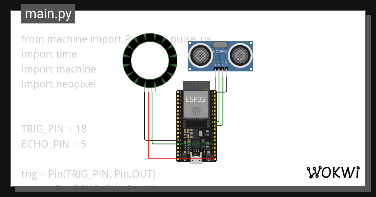 Sensor De Aparcamiento Wokwi Esp32 Stm32 Arduino Simulator 3713