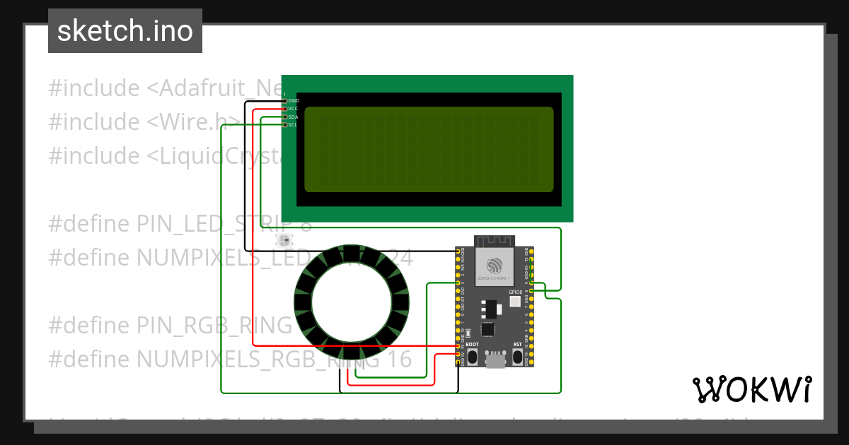 esp32 mini C3 rgb lcd show - Wokwi ESP32, STM32, Arduino Simulator