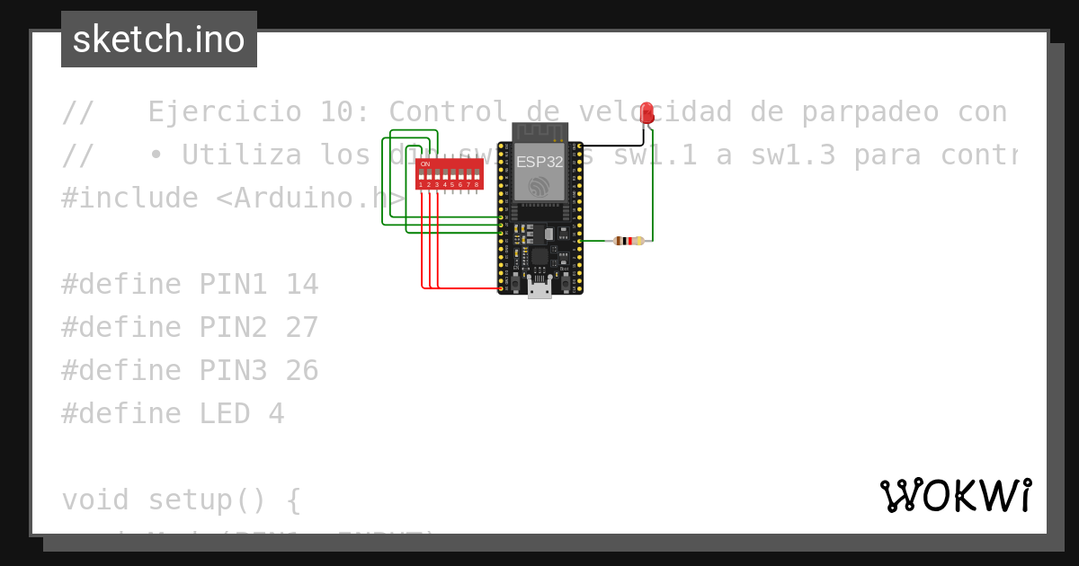 Ejercicio Nº10 Tp3 Pi Wokwi Esp32 Stm32 Arduino Simulator 