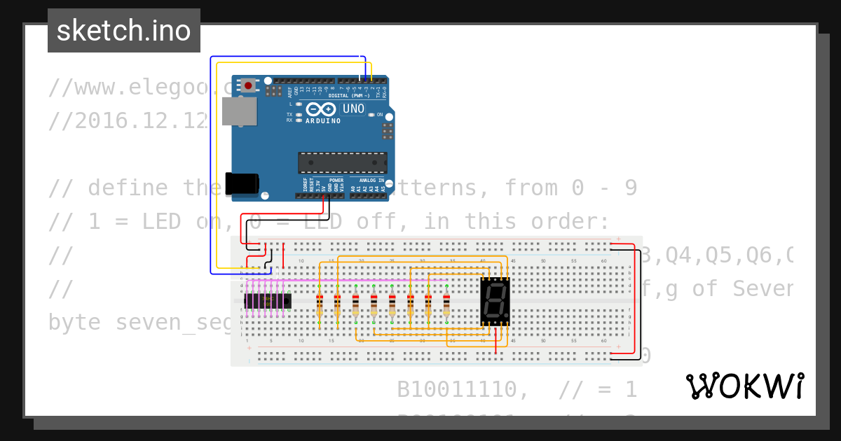 7 Segment Display Wokwi Esp32 Stm32 Arduino Simulator 0819