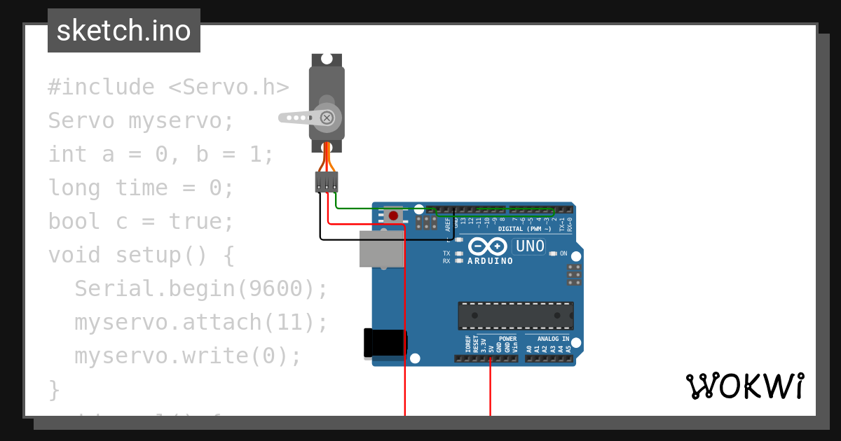 Servo Back And Forth No Delay Wokwi Esp32 Stm32 Arduino Simulator