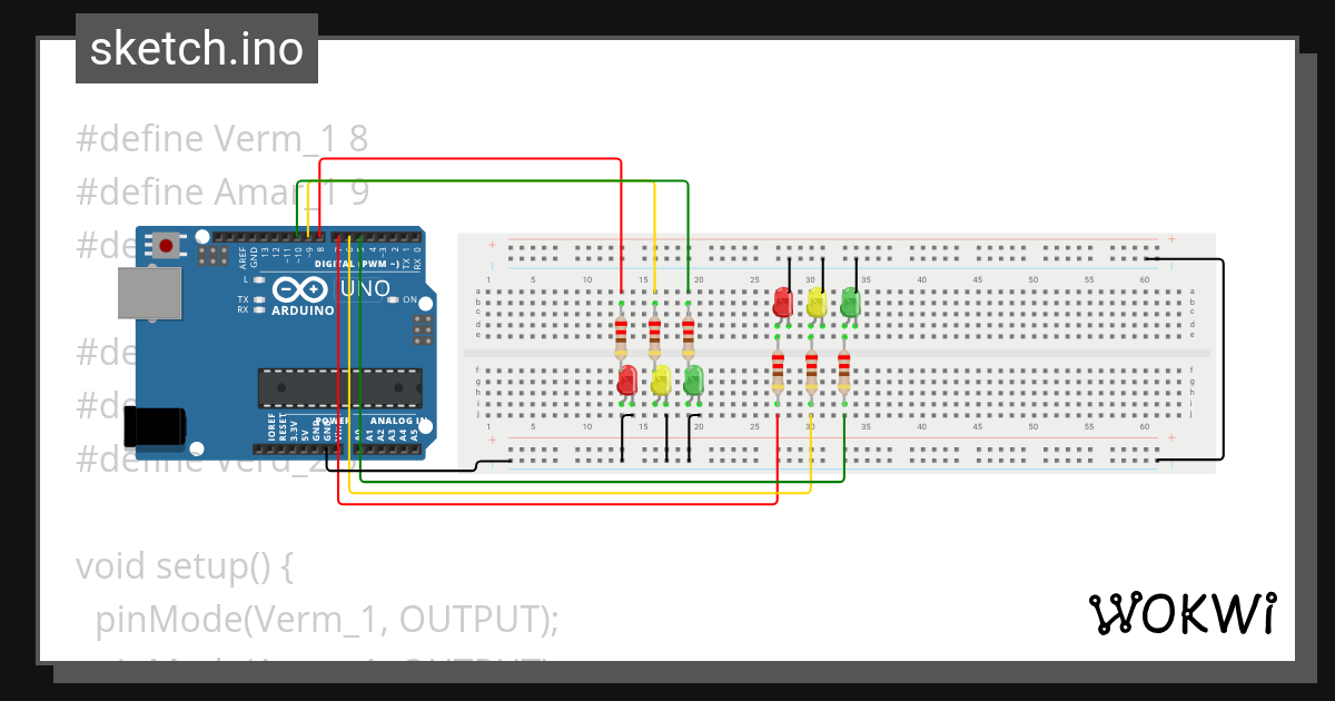 Semáforo Wokwi Esp32 Stm32 Arduino Simulator 3518