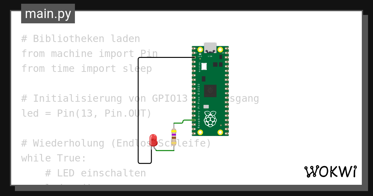 Led On Led Off Endlos Schleife Wokwi Esp32 Stm32 Arduino Simulator 4266