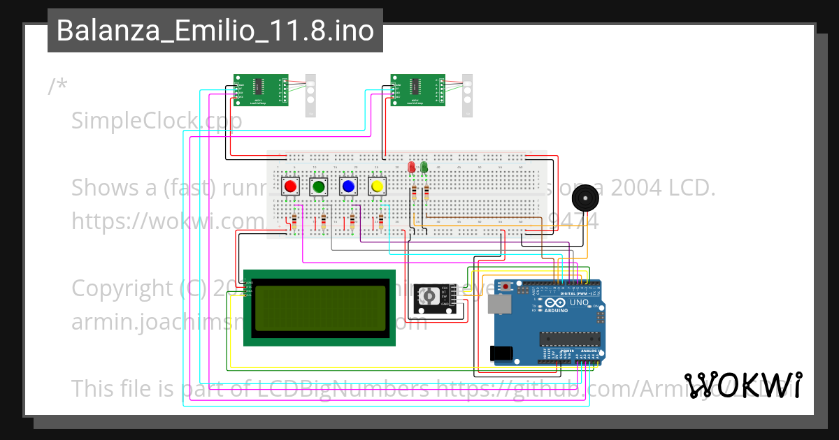 Balanza de Emilio 11.8.ino - Wokwi ESP32, STM32, Arduino Simulator