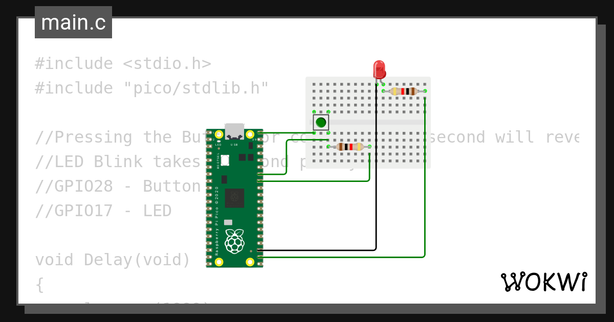 B Led Blink With Toggle Button And Aprogram Wokwi Esp32 Stm32 Arduino Simulator