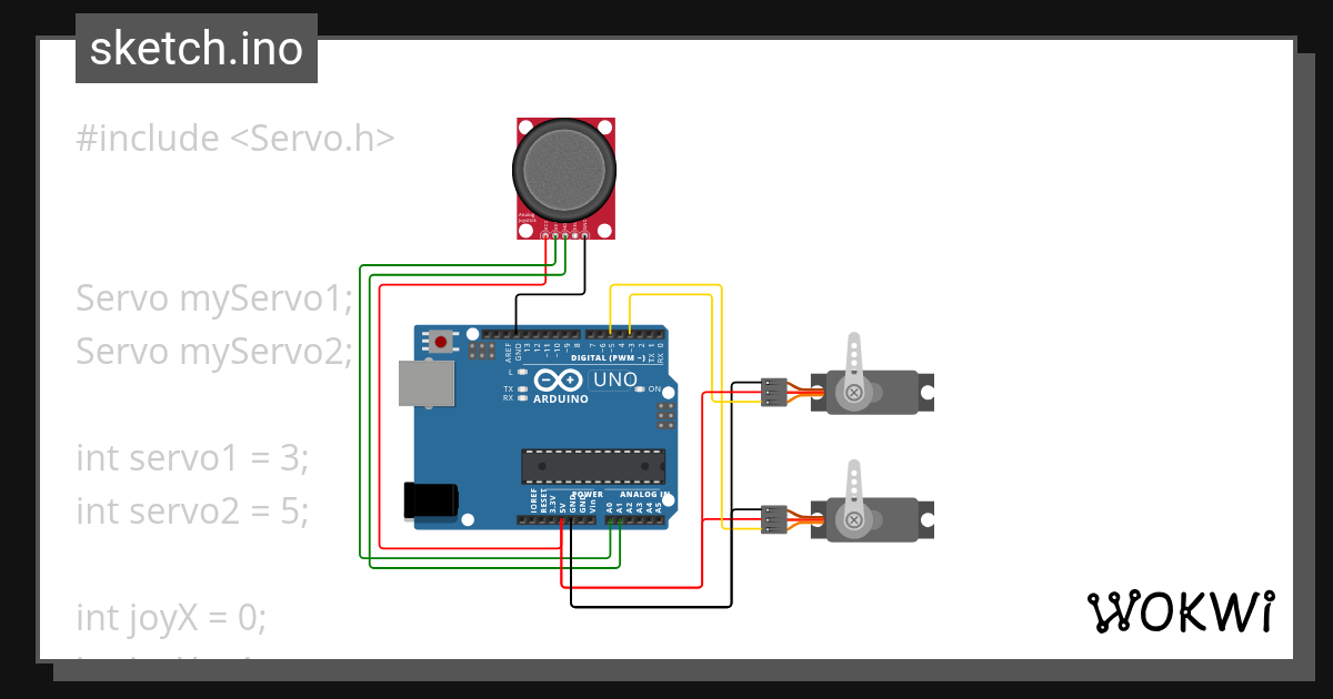 Servo Joystick Wokwi Esp32 Stm32 Arduino Simulator 0626