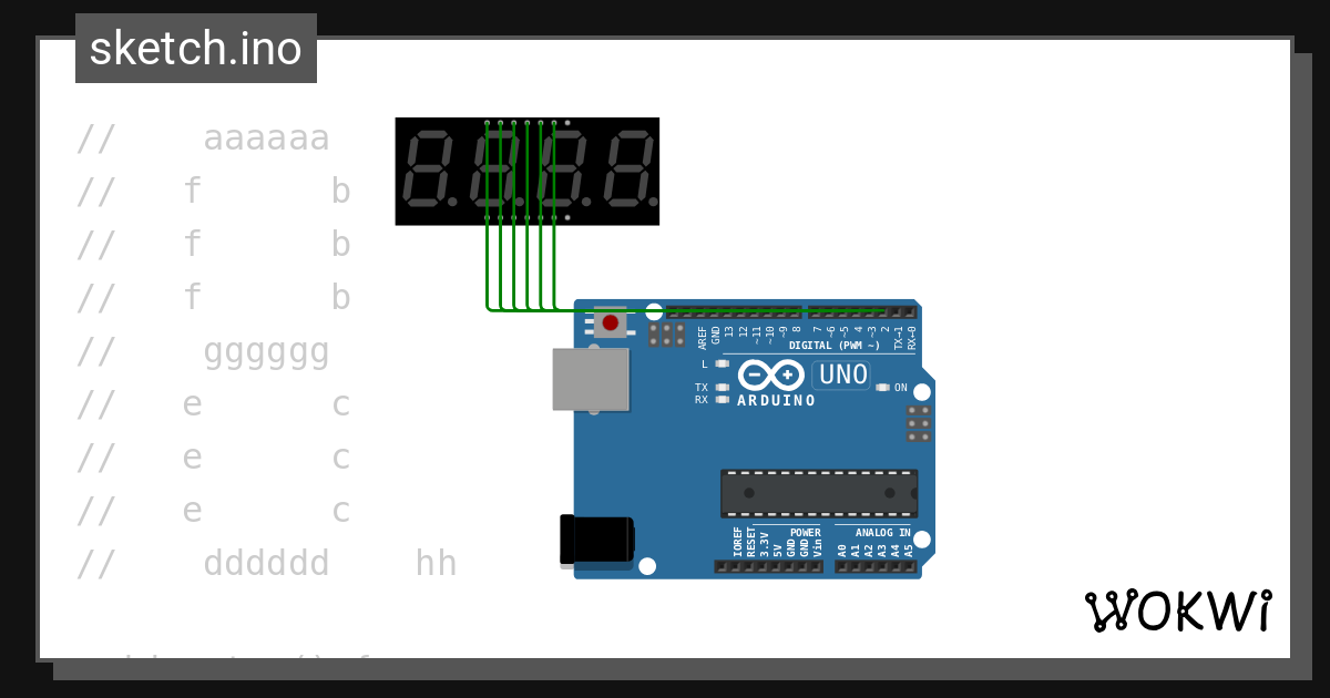 数码管显示 Wokwi Esp32 Stm32 Arduino Simulator 7571