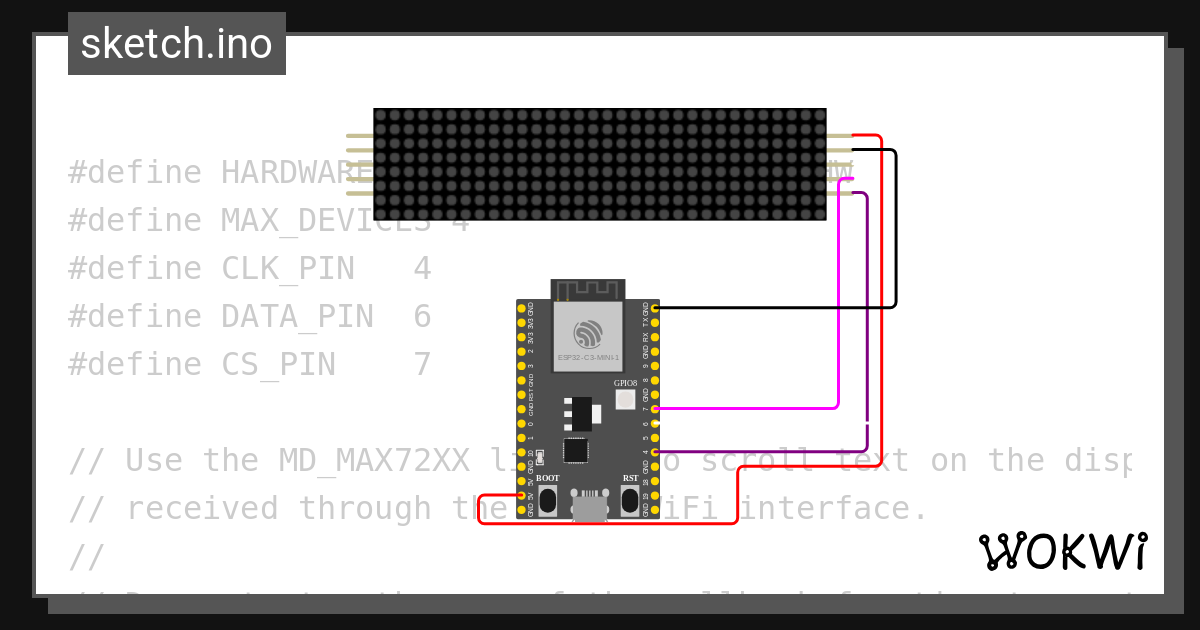 Esp32 C3 Mini Matrix Test Copy Wokwi Esp32 Stm32 Arduino Simulator 6295