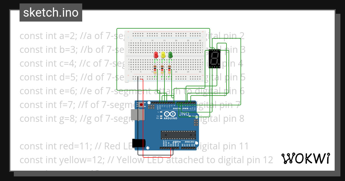 Ivan.traffic7segment - Wokwi ESP32, STM32, Arduino Simulator
