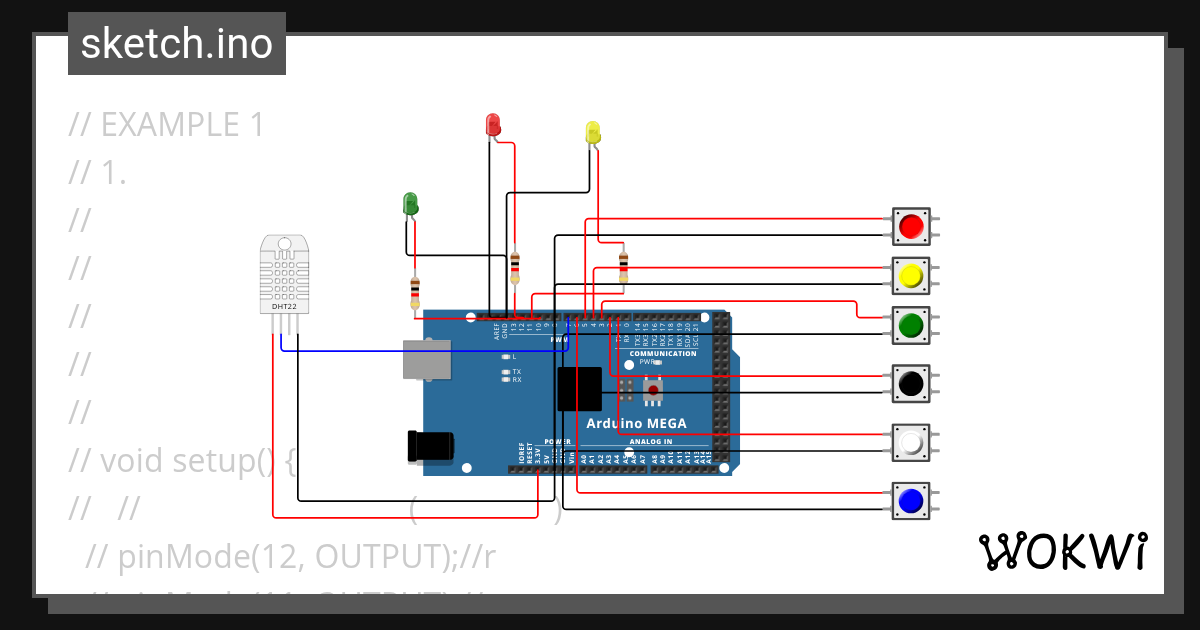 EXAMPLE 1 and EXAMPLE 2 - Wokwi ESP32, STM32, Arduino Simulator