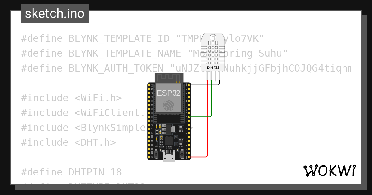 Suhu Dan Kelembaban Wokwi Esp32 Stm32 Arduino Simulator